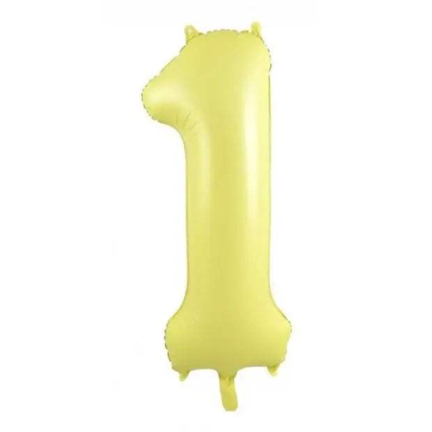 Pastel Matte Yellow Number 1 (34") 86cm - Party Love