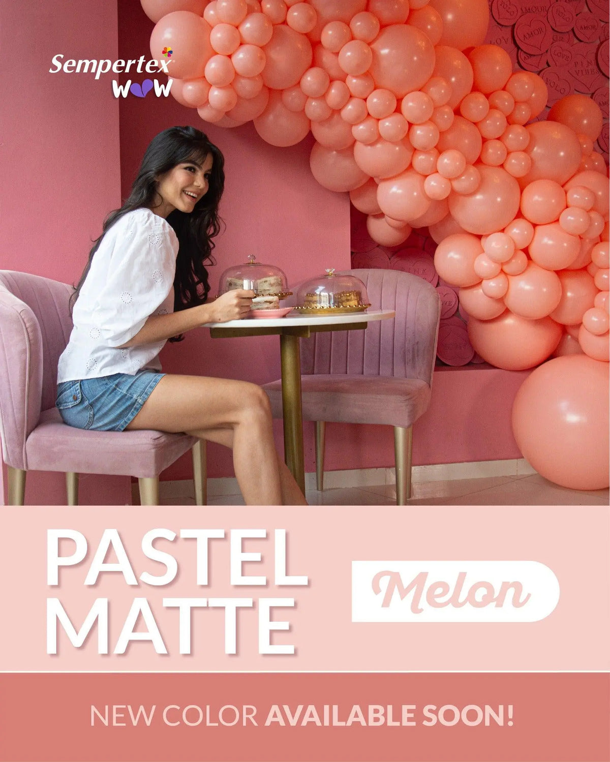 Sempertex Pastel Salmon Pink Melon Latex Balloons - Party Love